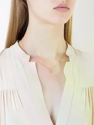 ALINKA 18kt Rose Gold Diamond Initial Pendant Necklace