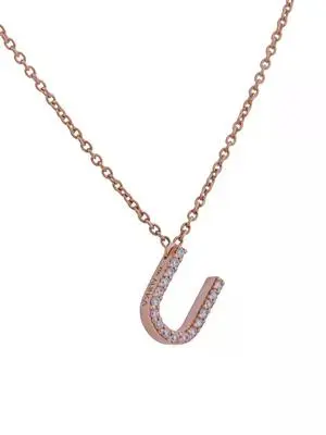 ALINKA 18kt Rose Gold Diamond Initial Pendant Necklace