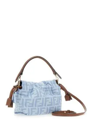 Fendi Baguette Ff Motif Denim Shoulder Bag - Multicolor
