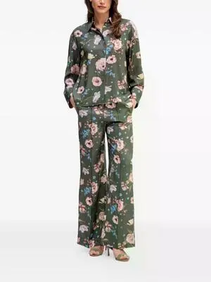 OUI Floral Print Elasticated Waist Trousers