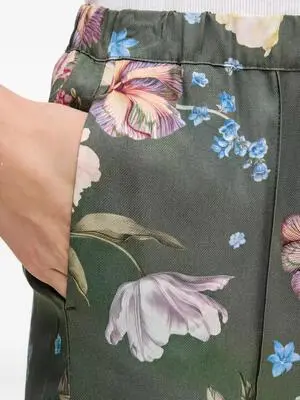 OUI Floral Print Elasticated Waist Trousers