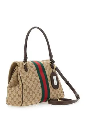 Gucci Horsebit Web Medium Top Handle Bag