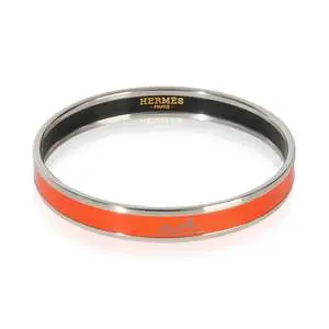 Hermès Calèche Narrow Enamel Bracelet Palladium Plated - Palladium_plated