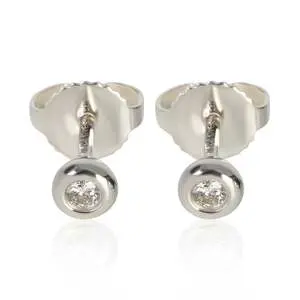 Tiffany & Co. Sterling Silver Diamond Stud Earrings - Sterling_silver