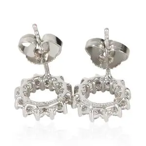 Tiffany & Co. Diamond Open Circle Earrings