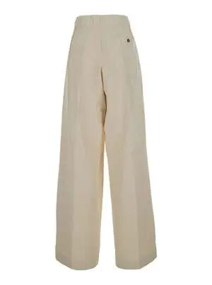 Dries Van Noten Striped Cotton Pants With Elasticated Waist - Multicolor