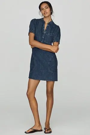 PILCRO Aly Puff-sleeve Mini Dress