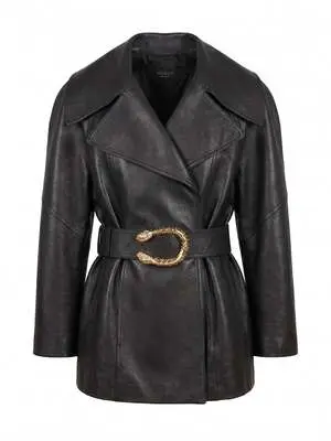 Gucci Lambskin Belted Trench Coat - Multicolor