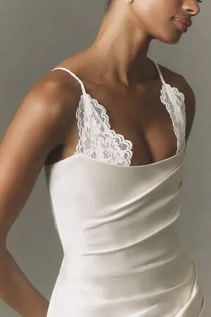 DE LA VALI Kasai Mini Dress With Lace Detail