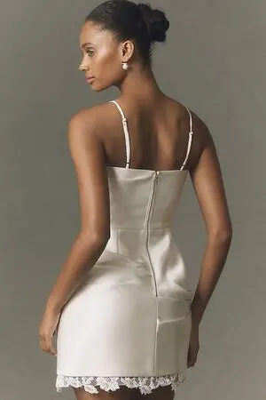 DE LA VALI Kasai Mini Dress With Lace Detail