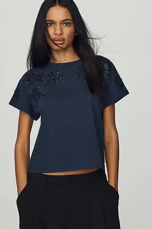 Rag & Bone Beaded Floral Top