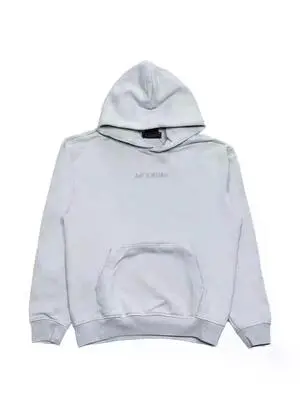 JORDAN Wordmark Embroidered-logo Hoodie - Grey