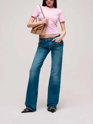 Gucci Low Rise Flare Pants - Multicolor