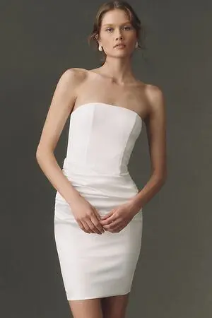 MARE MARE Strapless Ruched Midi Dress