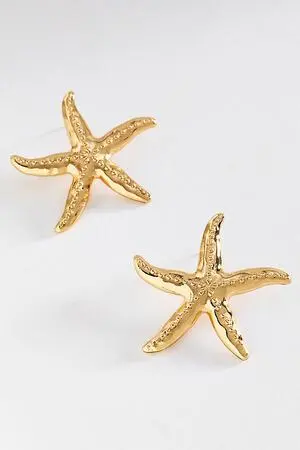 Baublebar Swept Up Starfish Earrgs - Gold
