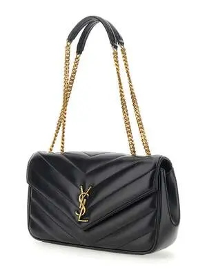 Saint Laurent Loulou' Medium Quilted Leather Crossbody Bag With Cassandre Plaque - Multicolor