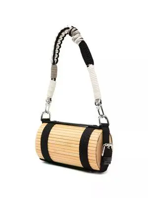 FENG CHEN WANG Bamboo-slat Buckled Clutch Bag