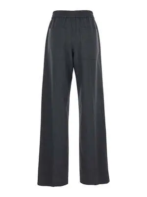 Brunello Cucinelli Stretch Wool Blend Relaxed Fit Trousers - Multicolor
