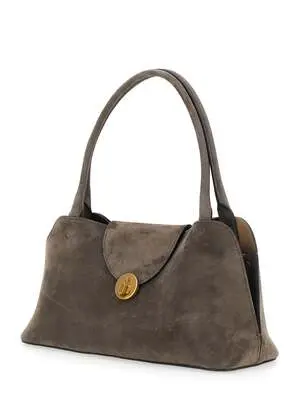 Versace Medium Ew Shoulder Bag In Calf Leather - Brown