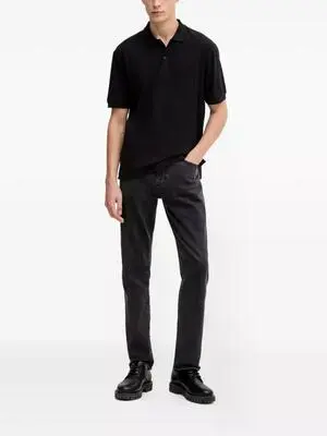 Armani Exchange Short-sleeve Polo Shirt - Black