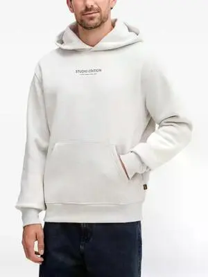 Alpha Industries Graphic Print Hoodie - Grey