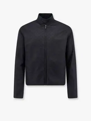 Gucci Gg Cotton Fabric Zip Jacket - Black
