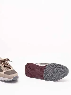 Brunello Cucinelli Calf Leather Lace Up Sneakers