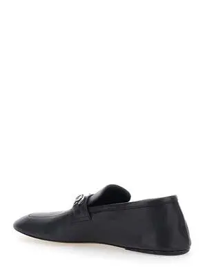 Gucci Edgar Leather Mocassins With Silver Tone Detail