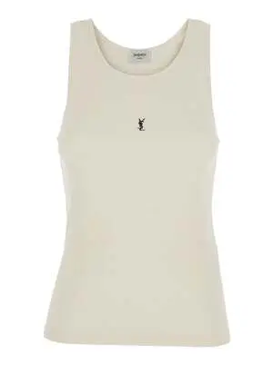Saint Laurent Embroidered Tank Top - Multicolor