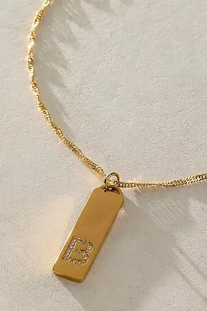 BRENDA GRANDS Personalized Tag Necklace - B
