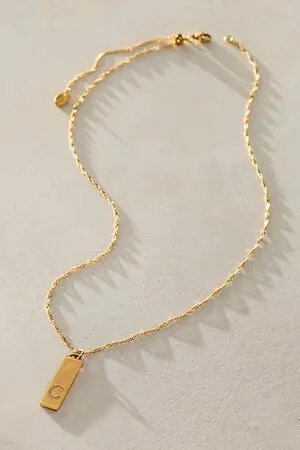 BRENDA GRANDS Brenda Grands Personalized Tag Necklace With Cubic Zirconia C