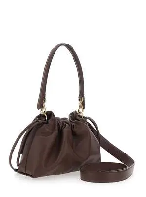 Fendi Mamma Baguette Medium' Shoulder Bag With Ff Closure On The Front In Leather - Brown