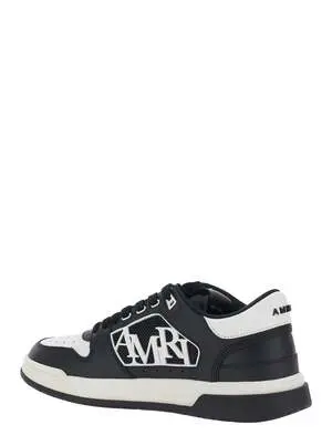 Amiri Low Top Leather And Fabric Sneakers With Logo Detailing - Multicolor