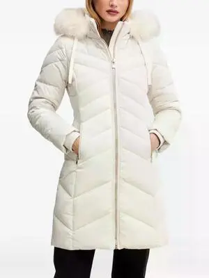 MORGAN Quilted Hood Coat - Neutrals