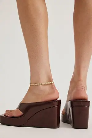 Jeffrey Campbell Gabriela Thong Wedges - Brown