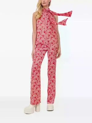 MORGAN Printed Trousers - Red