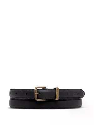 Marc O'polo Leather Belt With Gold-tone Hardware