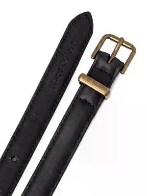 Marc O'polo Leather Belt With Gold-tone Hardware