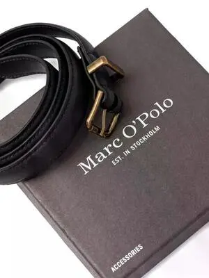 Marc O'polo Leather Belt With Gold-tone Hardware