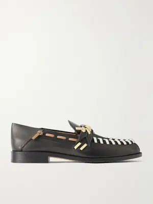 TOD'S Whipstitched Leather Loafers