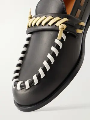 TOD'S Whipstitched Leather Loafers