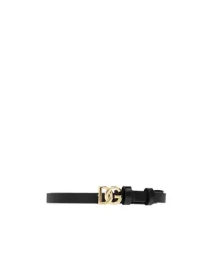 Dolce & Gabbana Dg Logo Buckle Leather Belt