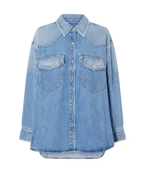 AGOLDE Lotta Denim Western Shirt - Blue