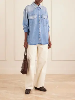 AGOLDE Lotta Denim Western Shirt - Blue
