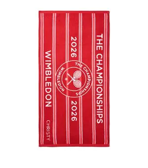 CHRISTY X Wimbledon Championship 2026 Bath Towel - Red