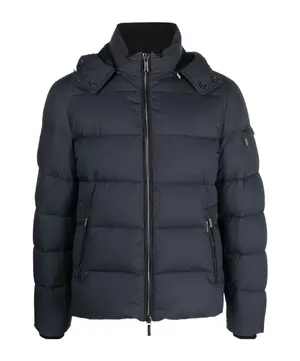 MOORER Padded Bomber Jacket With Hood
