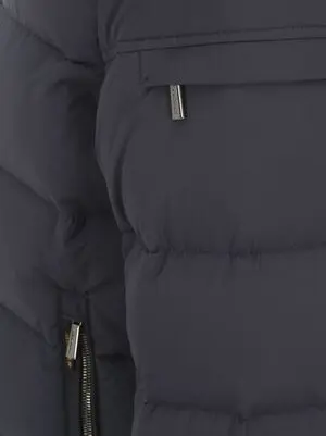 MOORER Padded Bomber Jacket With Hood