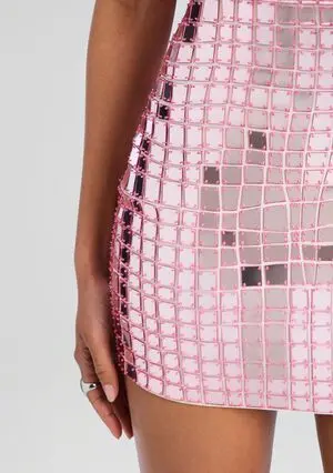 Retrofete Kaleido Strapless Embellished Mini Dress - Rosa