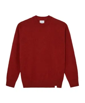 Norse Projects Wool Crew Neck Knit Sweater - Red
