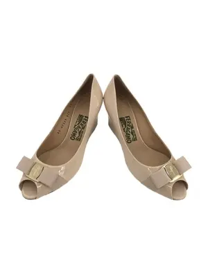 FERRAGAMO Open-toe Heels With Logo Detail
